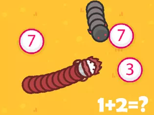 Number Worms . Online Games . BrightestGames.com