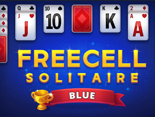 Freecell Solitaire Blue . Online Games . BrightestGames.com