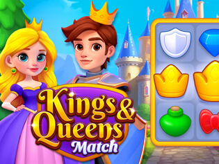 Walkthrough Kings And Queens Match . BrightestGames.com