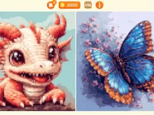 Draw Picture By Numbers: Pixel Art . BrightestGames.com